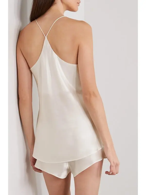 Olivia Von Halle Bella Silk-satin Pajama Set - Neutrals