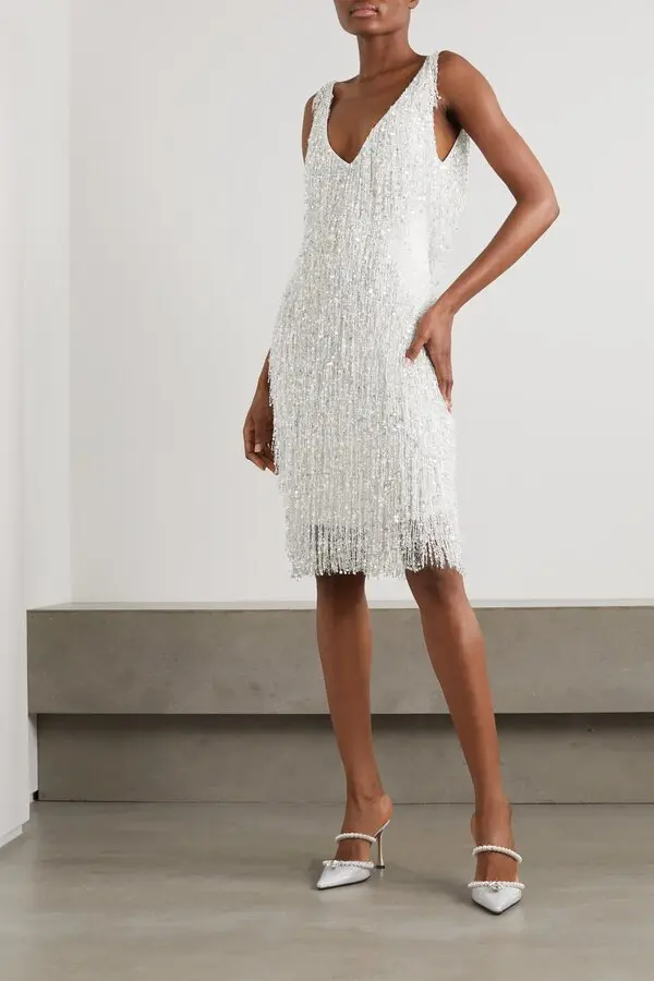 Naeem Khan Gatsby Embellished Mini Dress