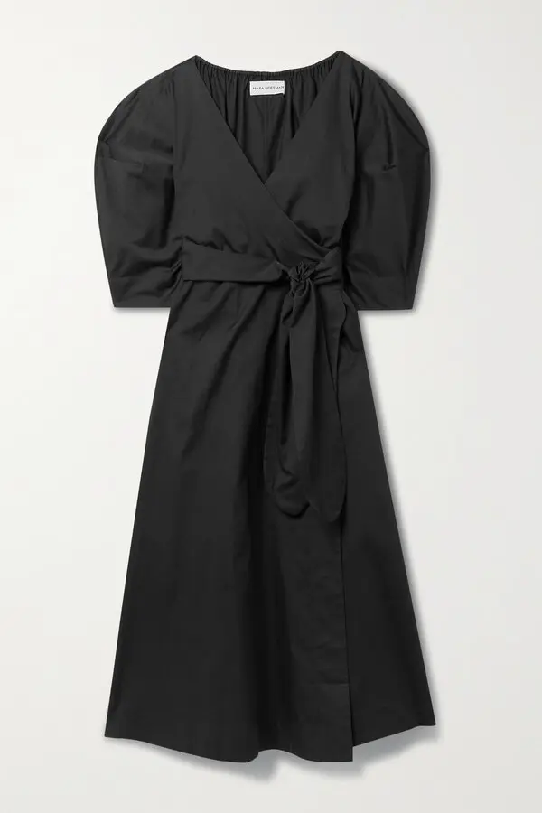 Mara Hoffman Net Sustain Agnella Organic Cotton Wrap Midi Dress
