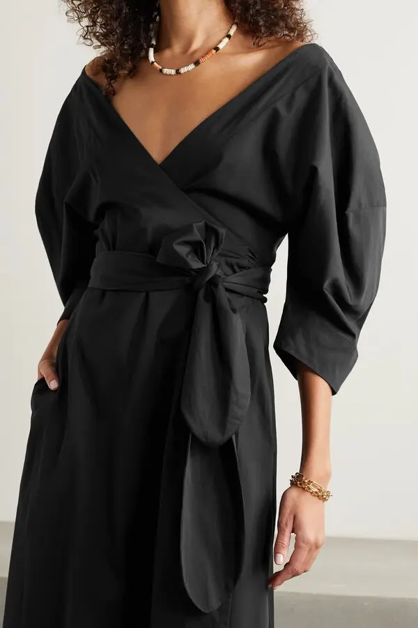 Mara Hoffman Net Sustain Agnella Organic Cotton Wrap Midi Dress