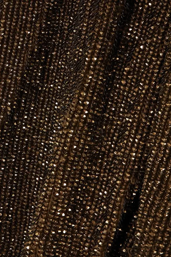 Retrofete Gabrielle Belted Sequined Chiffon Wrap Mini Dress In Green - 50%  Off | Editorialist