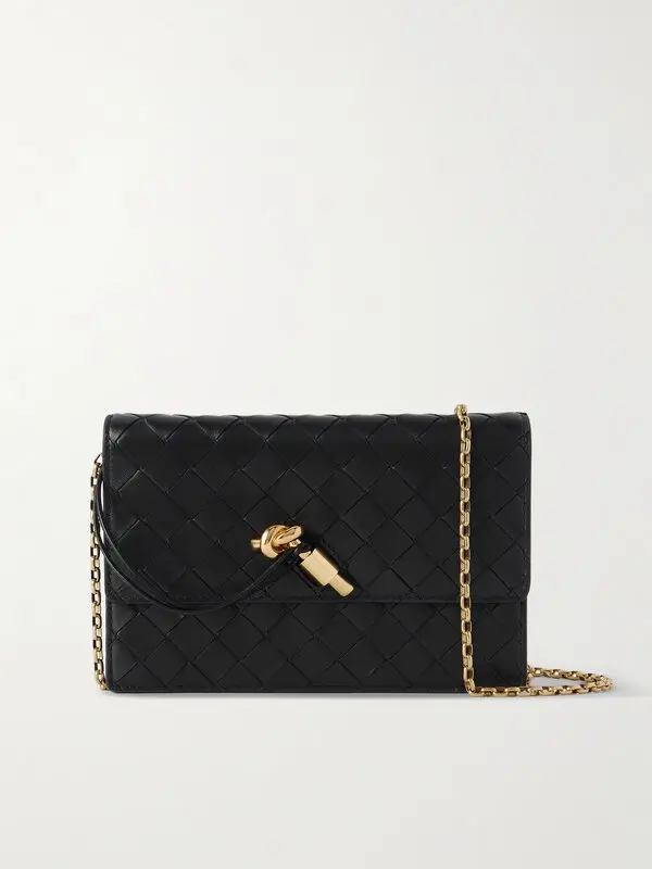 Bottega Veneta Intrecciato Leather Pouch - Black