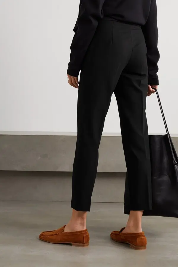 Max Mara Pegno Cady Straight-leg Pants - Black