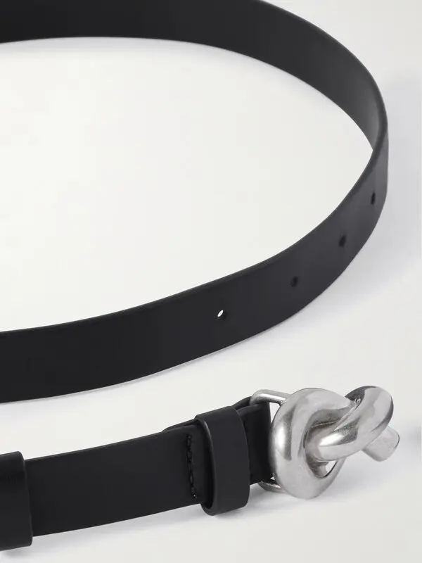 Bottega Veneta Leather Belt - Black