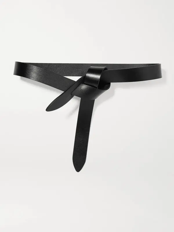 Isabel Marant Lecce Leather Wrap Belt - Black