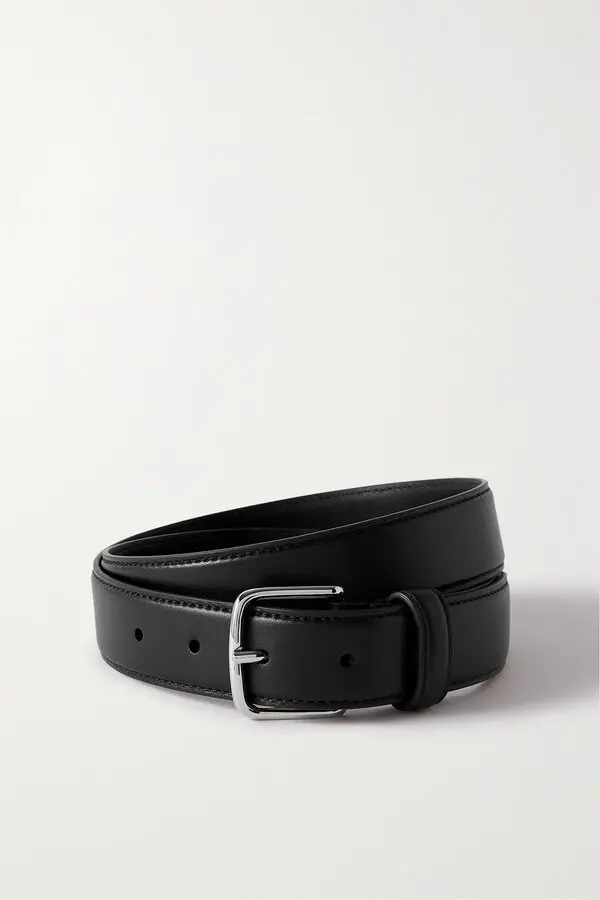 THE ROW Leather Belt - Black