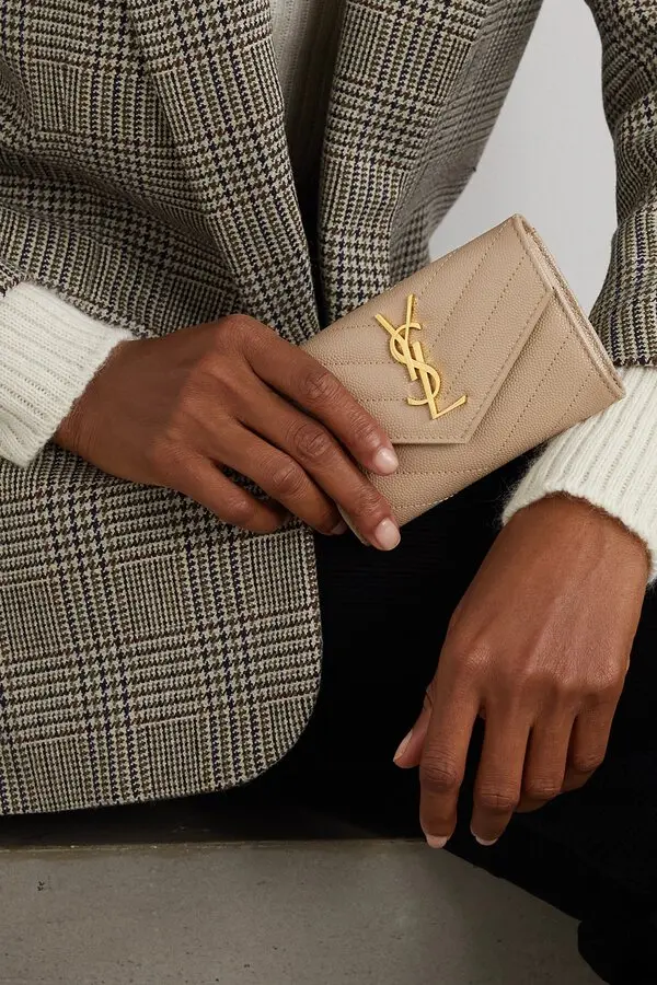 Saint Laurent Monogramme Envelope Quilted Wallet