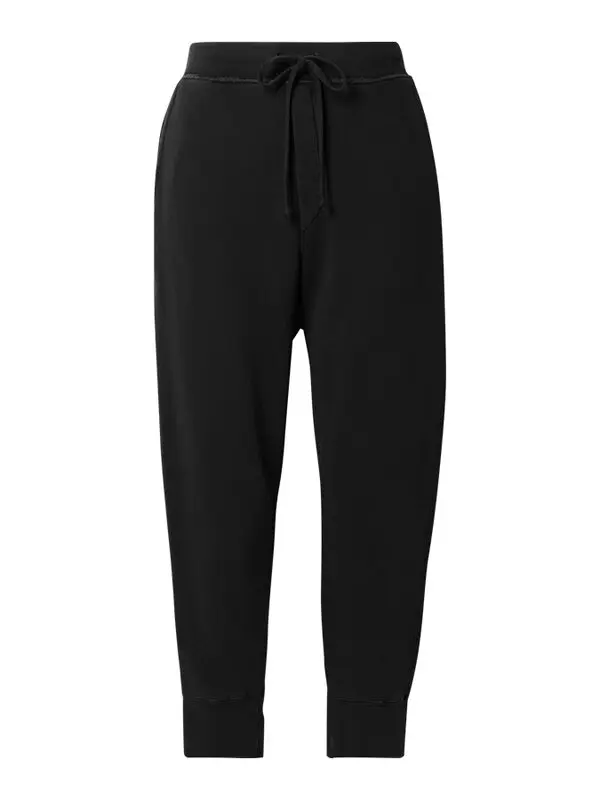 NILI LOTAN Nolan Cropped Track Pants - Black