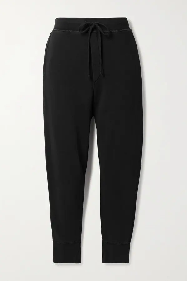 NILI LOTAN Nolan Cropped Track Pants - Black