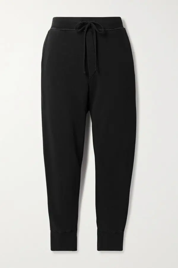 NILI LOTAN Nolan Cropped Track Pants - Black