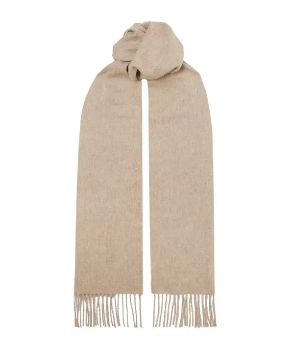 Johnstons Of Elgin Fringed Cashmere Scarf - Neutrals