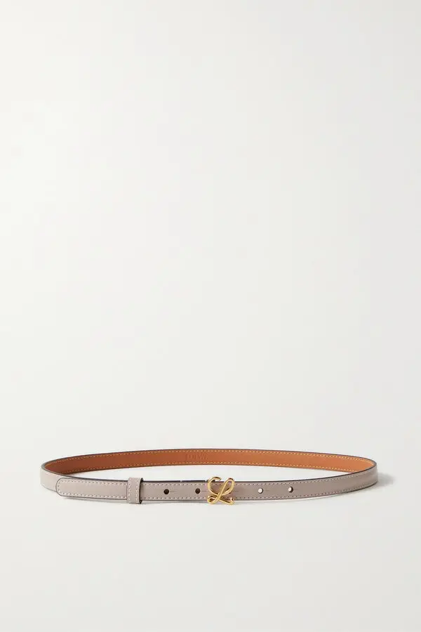 Loewe Textured-leather Belt - Neutrals