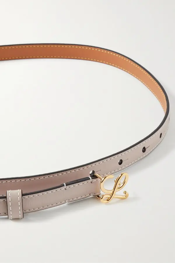 Loewe Textured-leather Belt - Neutrals