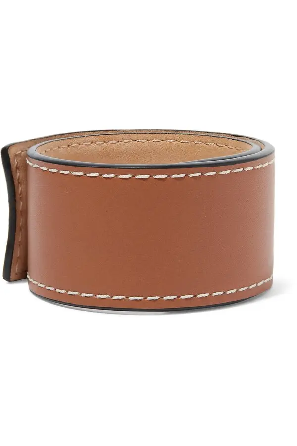 Loewe Logo-embossed Leather Bracelet
