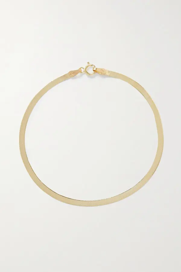 LOREN STEWART Net Sustain Herringbone 10-karat Recycled Bracelet