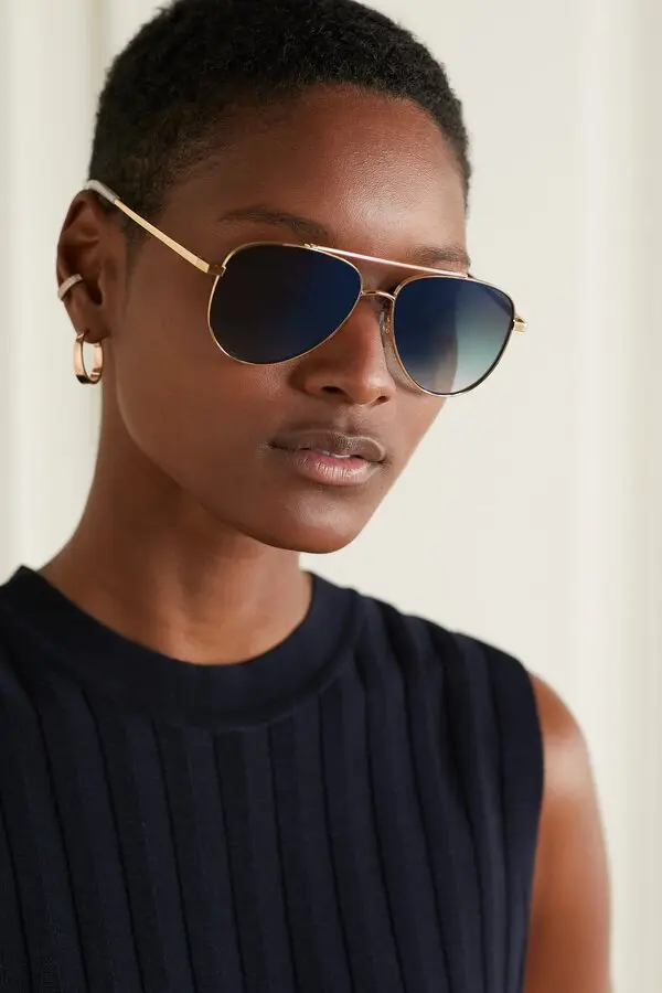 Le Specs Evermore Aviator-Style -Tone Sunglasses - Gold  display picture 3