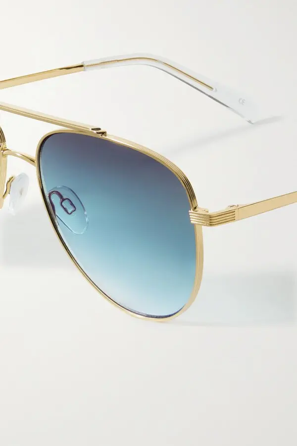 Le Specs Evermore Aviator-Style -Tone Sunglasses - Gold  display picture 1