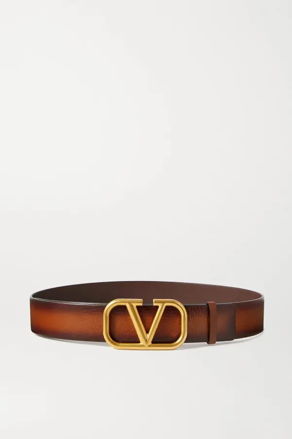 Valentino Garavani Vlogo Leather Belt
