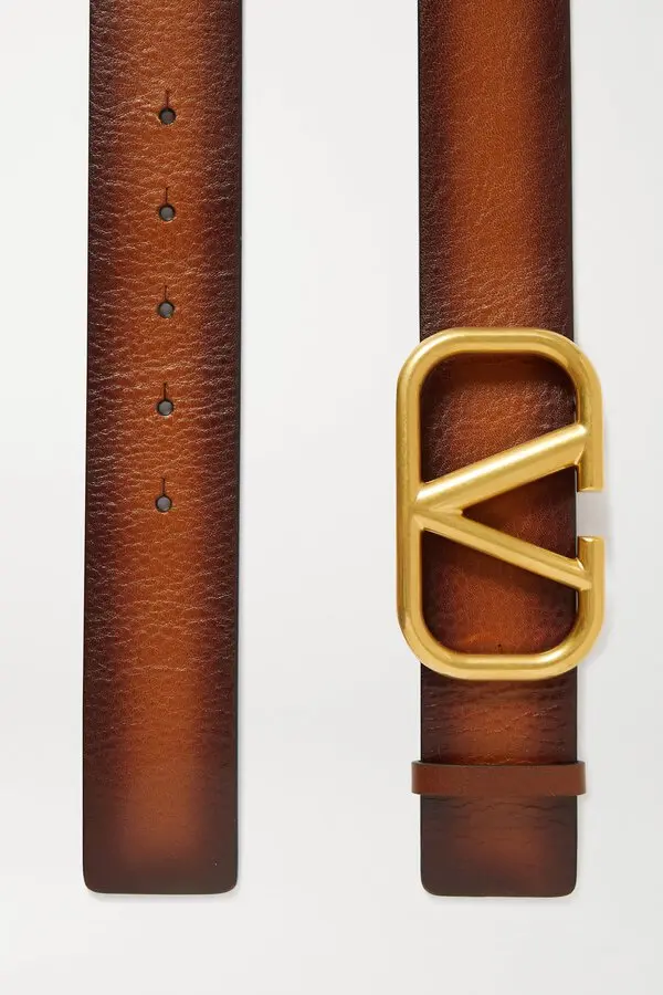 Valentino Garavani Vlogo Leather Belt