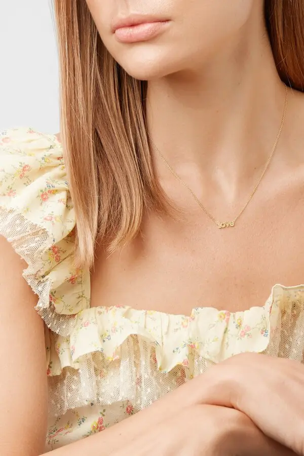 JENNIFER MEYER Love 18-karat Pendant Necklace