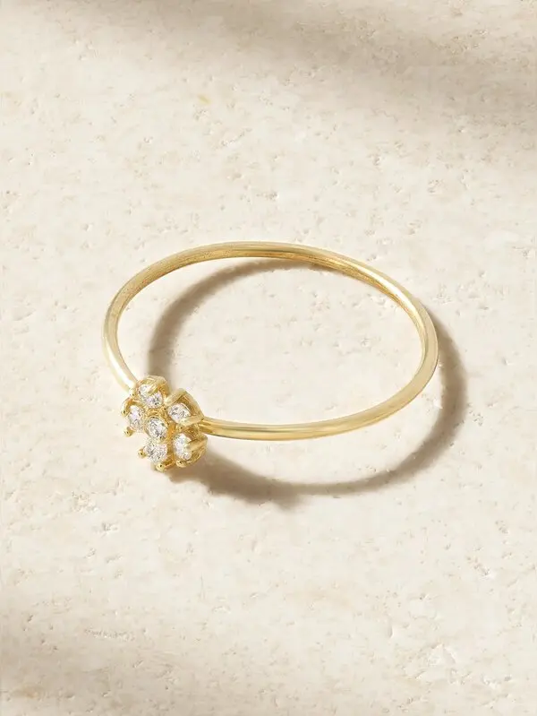 JENNIFER MEYER Flower Diamond Ring - Gold