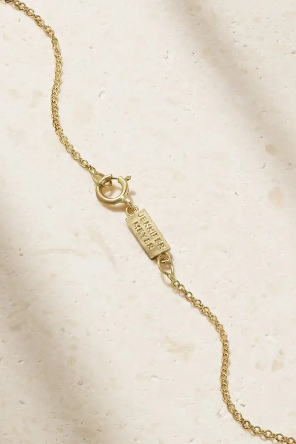 JENNIFER MEYER Initial 18-karat Diamond Necklace