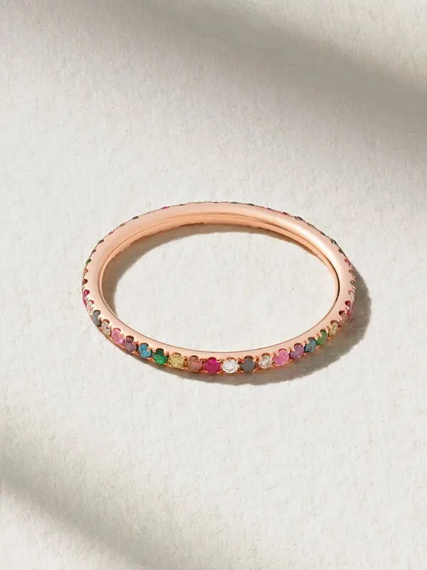 Ileana Makri Thread 18-karat -stone Ring - Multi