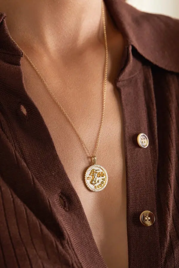 ANITA KO Zodiac Large 18-karat Diamond Necklace