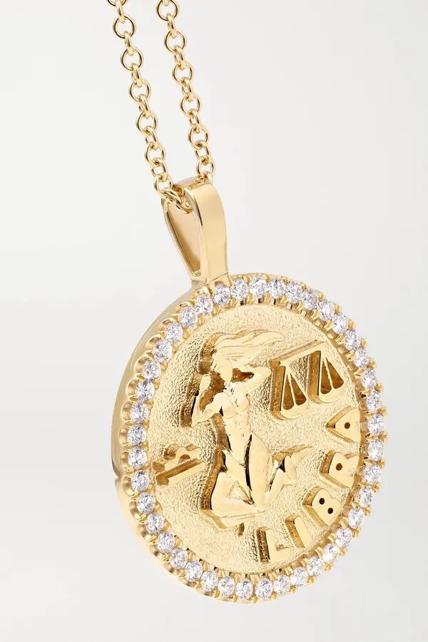 ANITA KO Zodiac Large 18-karat Diamond Necklace