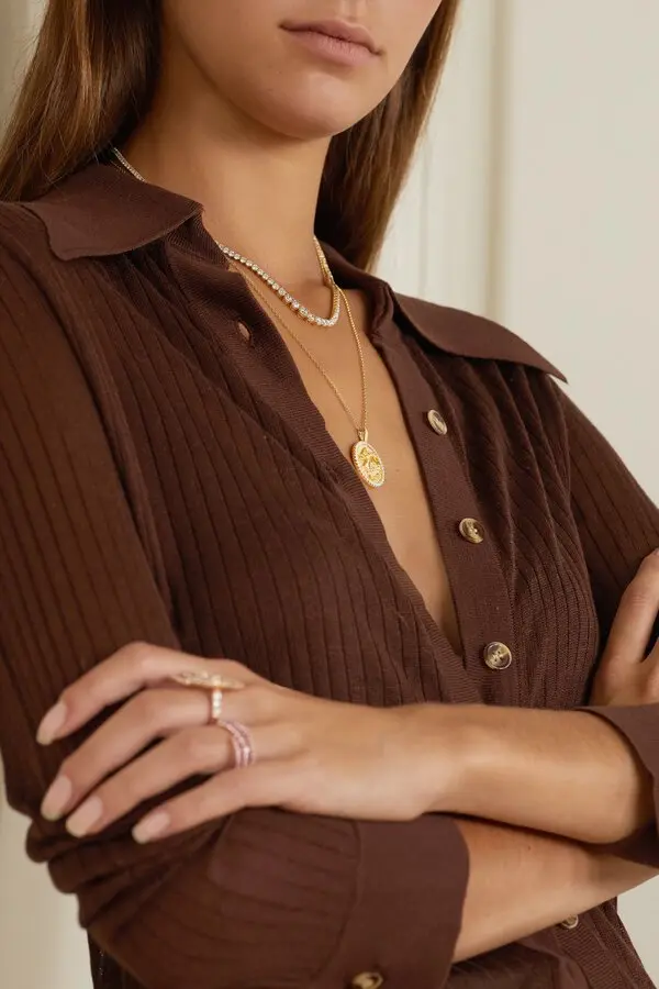 ANITA KO Zodiac Large 18-karat Diamond Necklace