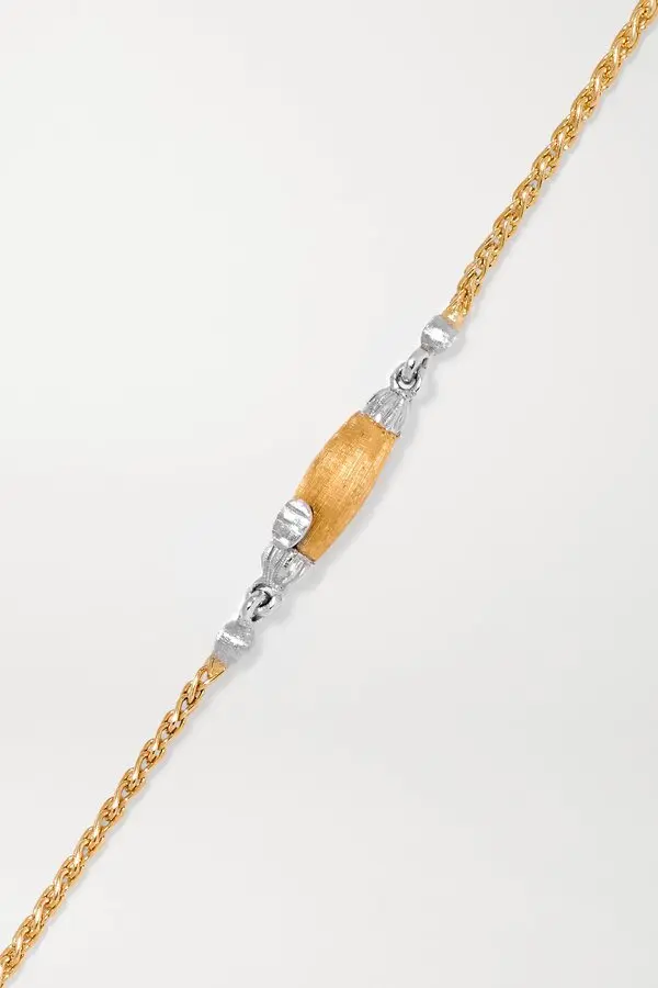 Buccellati Rombi 18-karat Yellow And White Diamond Necklace