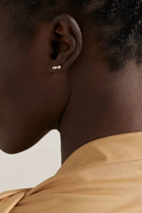 SUZANNE KALAN 18-karat Diamond Earrings