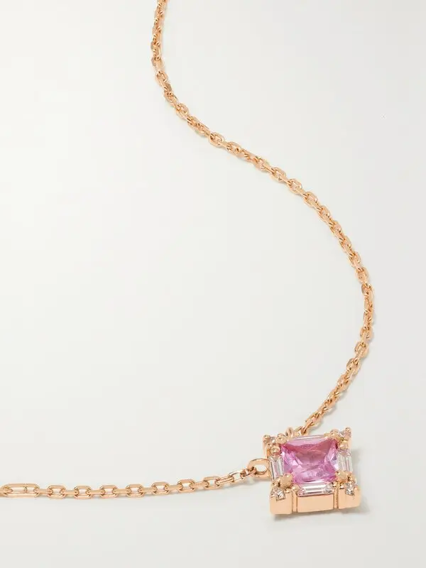 SUZANNE KALAN 18-karat Sapphire And Diamond Necklace - Gold