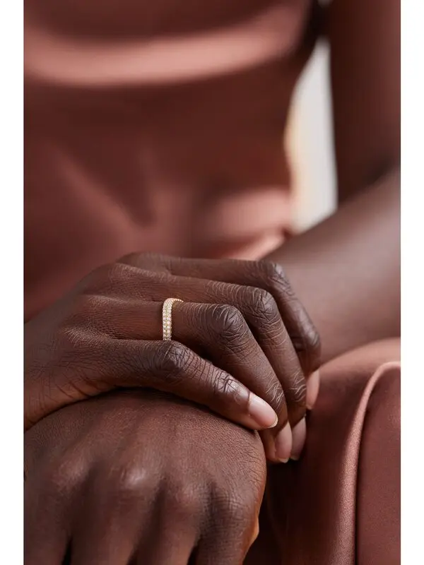 ANITA KO Curved 18-karat Diamond Ring