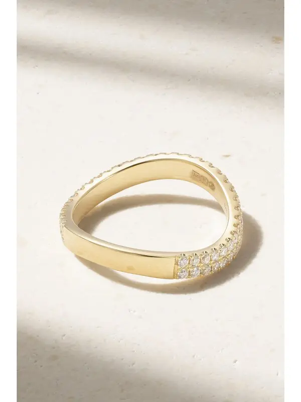 ANITA KO Curved 18-karat Diamond Ring