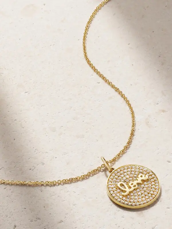 SYDNEY EVAN Love 14-karat Diamond Pendant Necklace - Gold