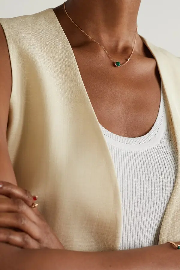 PIAGET Possession 18-karat Malachite And Diamond Necklace