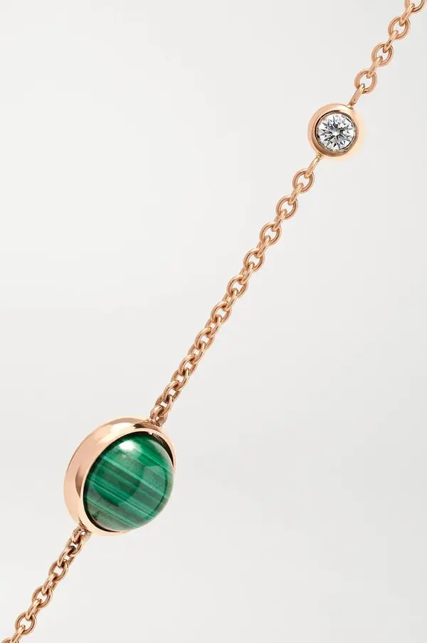 PIAGET Possession 18-karat Malachite And Diamond Necklace