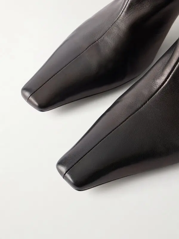 Khaite Arizona Leather Ankle Boots