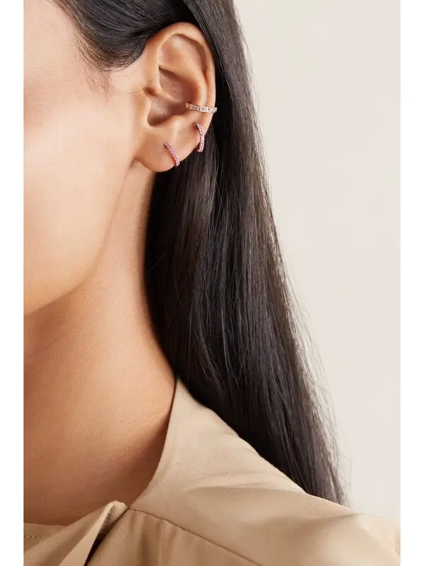 ANITA KO Huggies 18-karat Sapphire Earrings