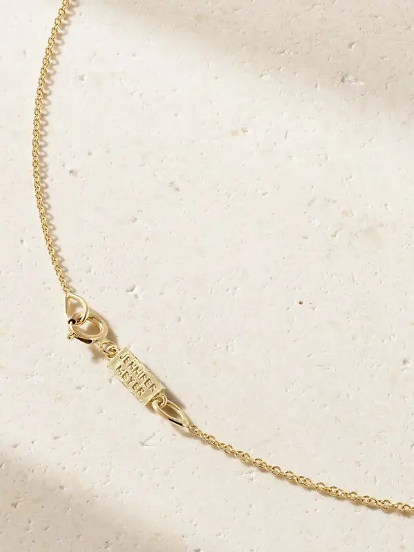 JENNIFER MEYER Mini Heart 18-karat Lapis Lazuli Necklace - Gold