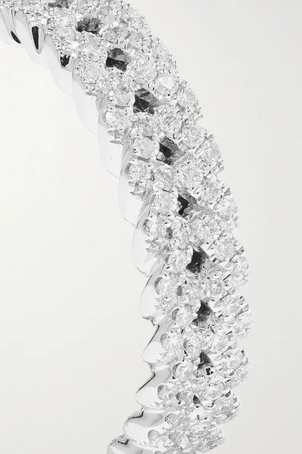 ANITA KO 18-karat Diamond Braided Ring - White Gold