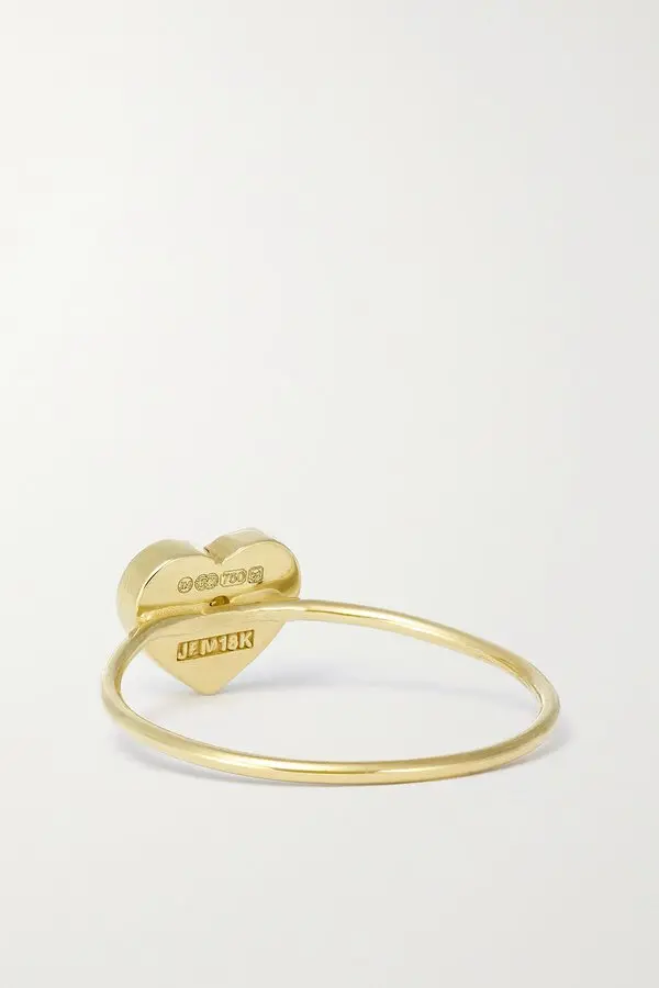 JENNIFER MEYER Extra Small Heart Opal Ring