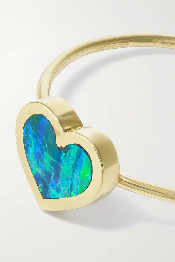 JENNIFER MEYER Extra Small Heart Opal Ring