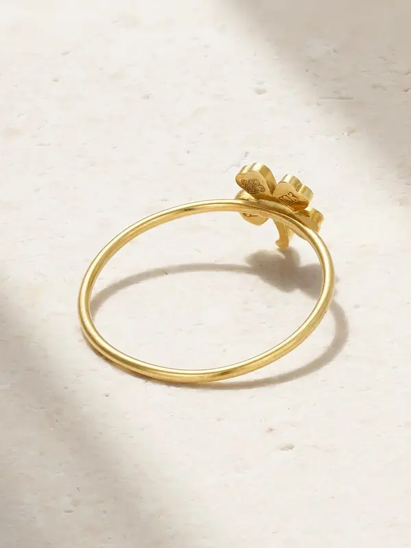 JENNIFER MEYER Mini Clover 18-karat Ring