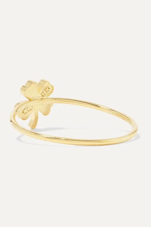 JENNIFER MEYER Mini Clover 18-karat Ring