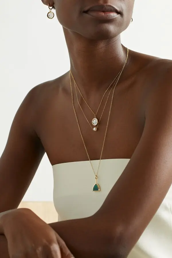 Mateo 14-karat Pearl And Diamond Necklace - White