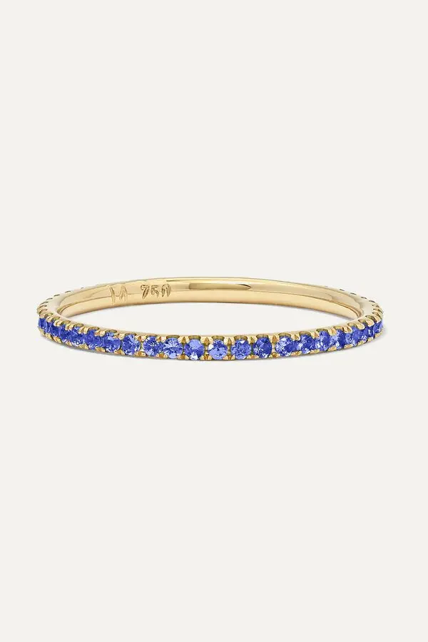 Ileana Makri Thread 18-karat Sapphire Ring - Gold