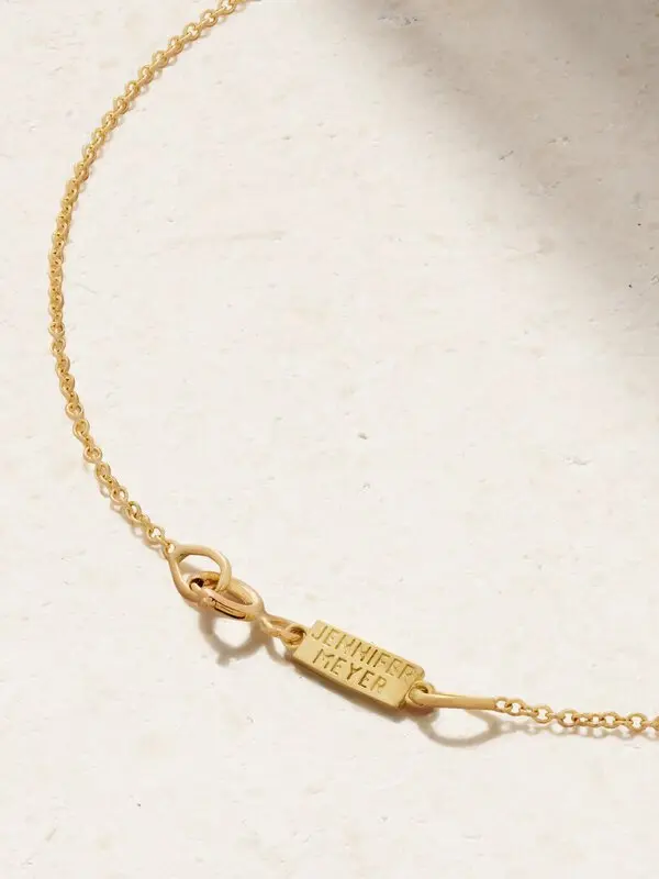 JENNIFER MEYER 18-karat Turquoise And Diamond Lariat Necklace