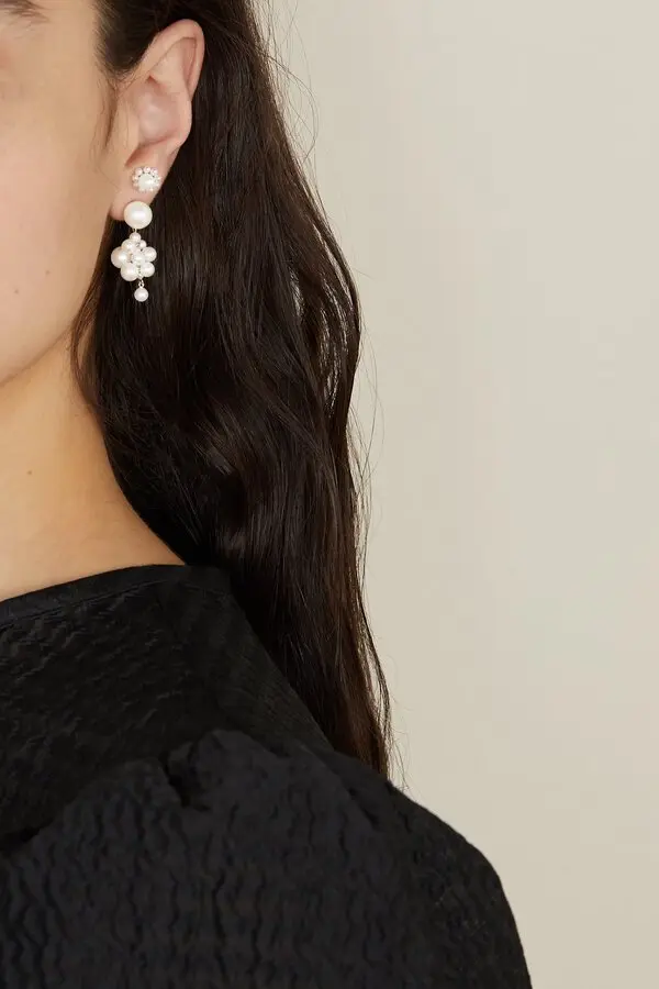 Sophie Bille Brahe Botticelli 14-karat Pearl Drop Earrings - Gold